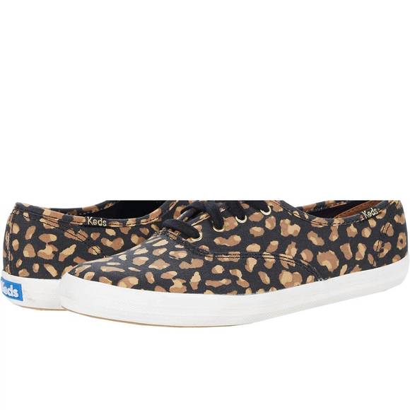 Keds | Shoes | New Keds Champion Leopard Sneaker In Tanblack | Poshmark
